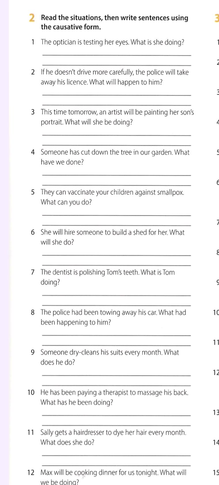 2 Read the situations, then write sentences | StudyX