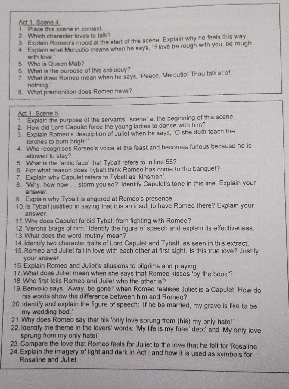 Act 1, Scene 4: 1. Place this scene in | StudyX