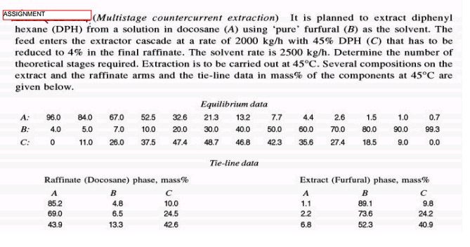 (Multistage countercurrent extraction) It is | StudyX
