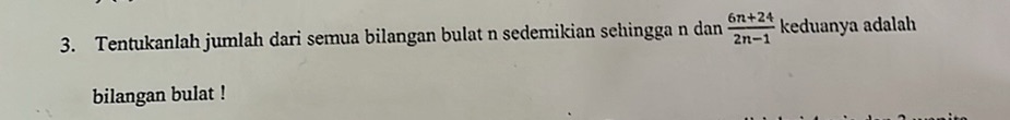 3. Tentukanlah jumlah dari semua bilangan | StudyX