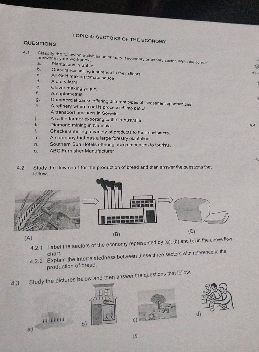 4.1 Classify the following activities as | StudyX
