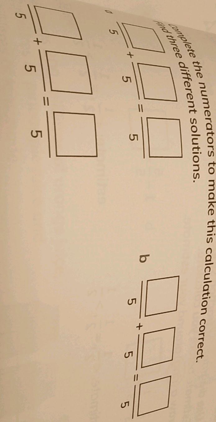 Complete the numerators to make this | StudyX