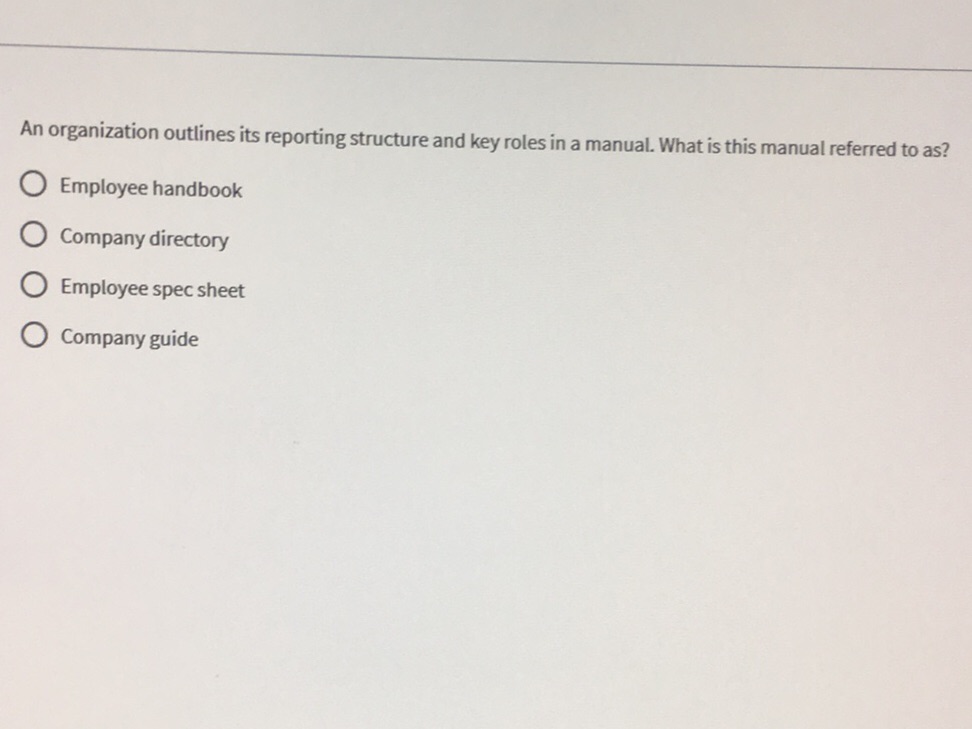 An organization outlines its reporting | StudyX