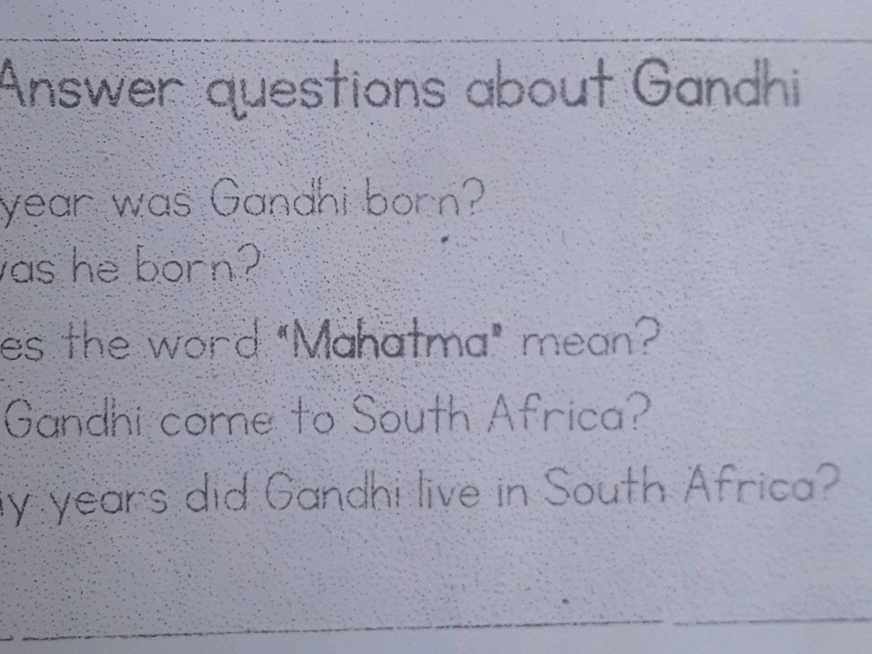 Answer questions about Gandhi What year was | StudyX