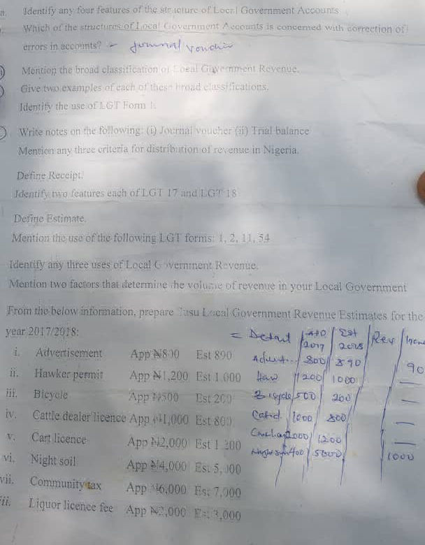 Identify any four features of the structure | StudyX