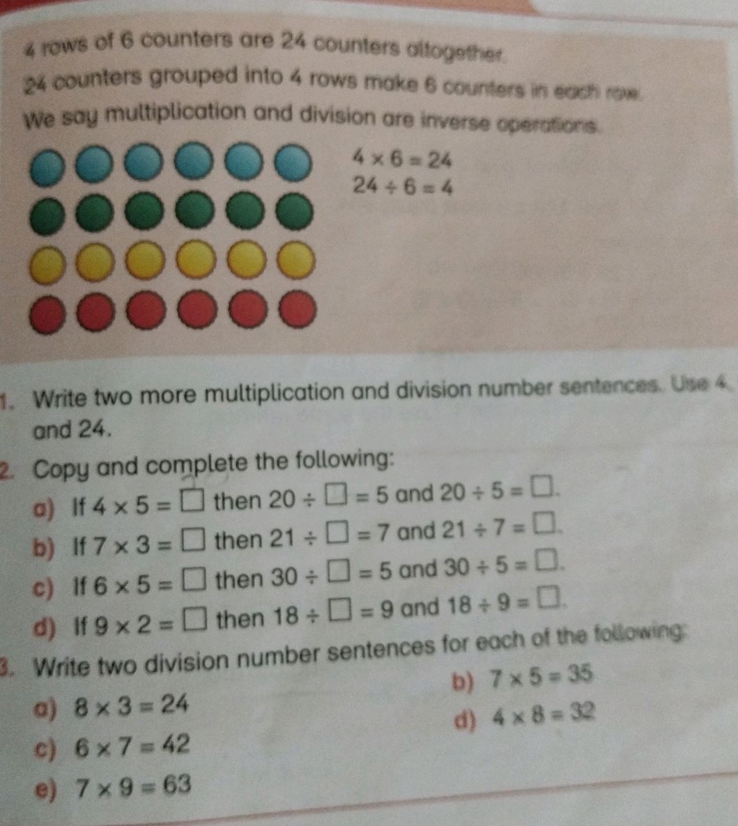 1. Write two more multiplication and | StudyX