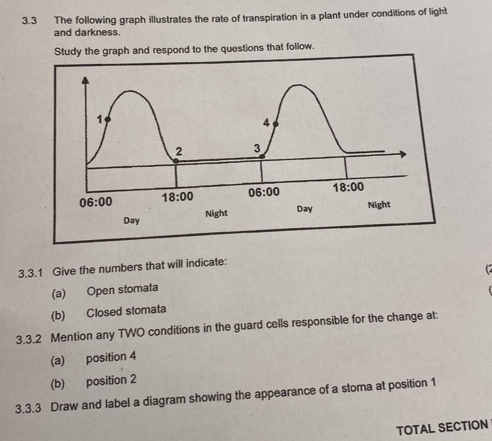 3.3 The following graph illustrates the rate | StudyX
