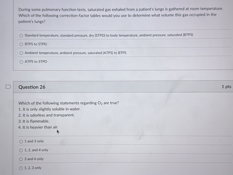 During some pulmonary function tests, | StudyX