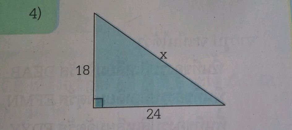 Find the value of x in the right triangle. | StudyX
