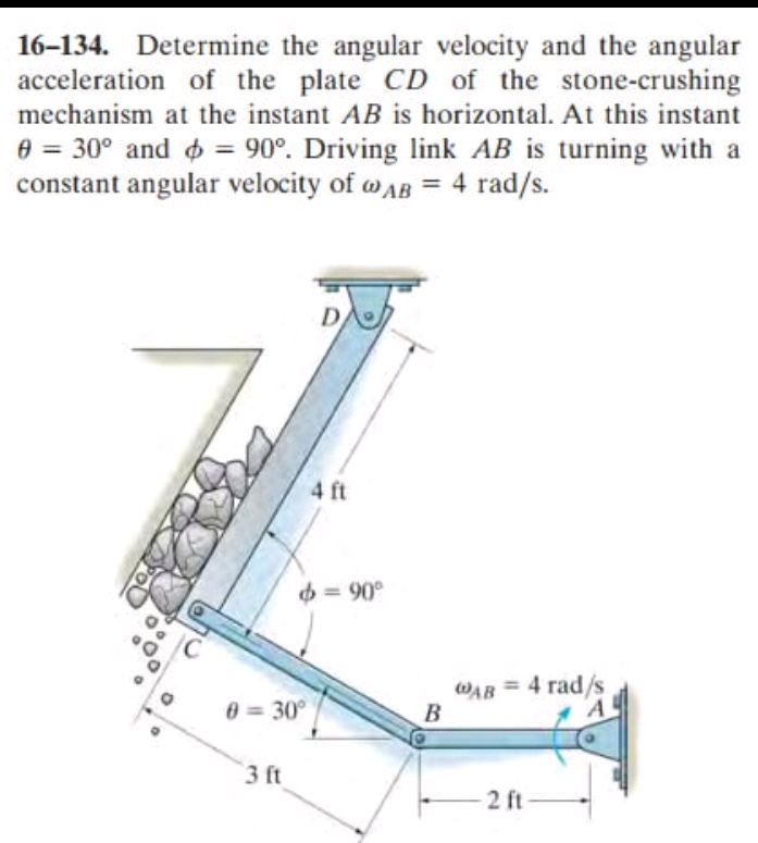 16-134. Determine the angular velocity and | StudyX
