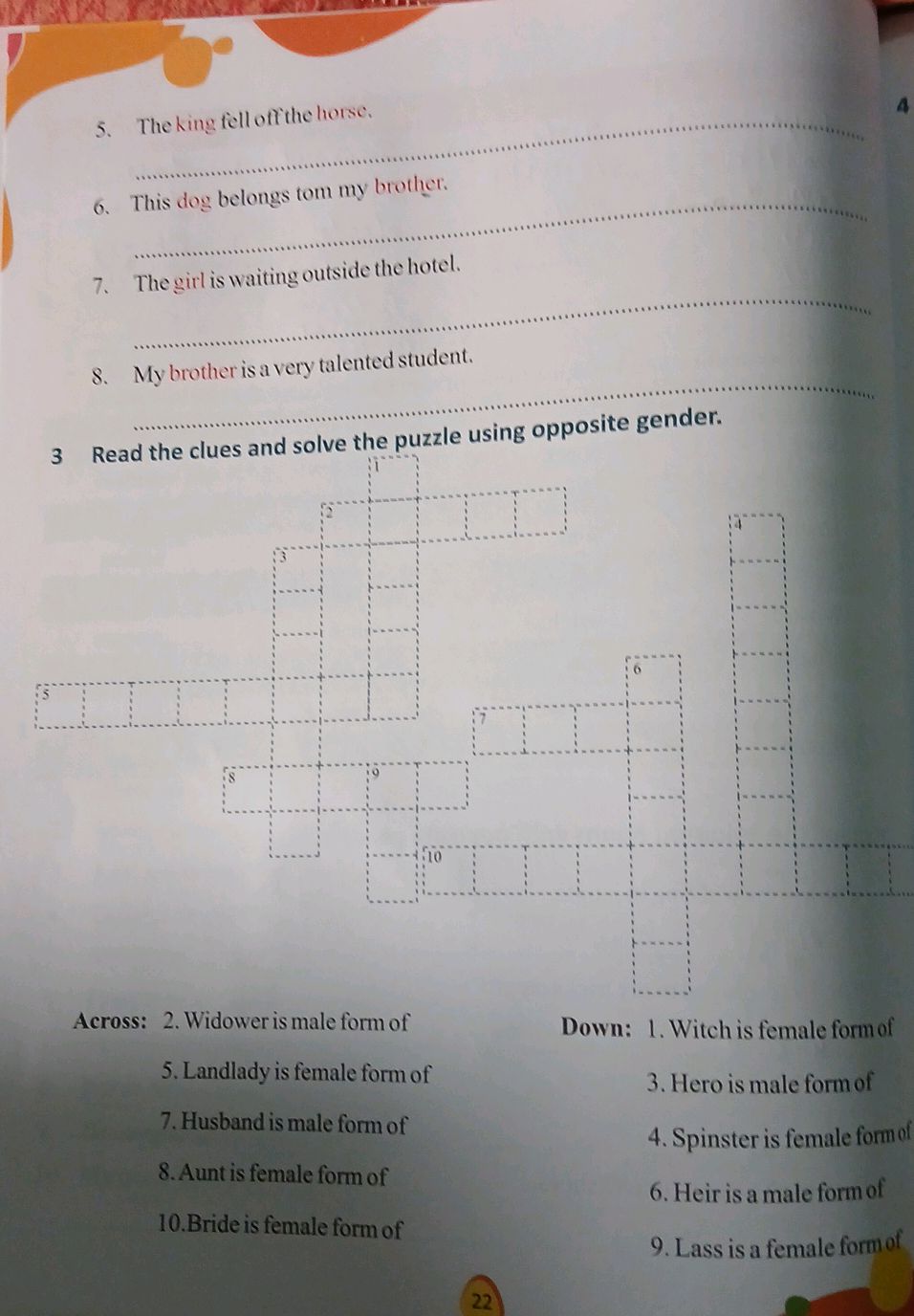 Read the clues and solve the puzzle using | StudyX