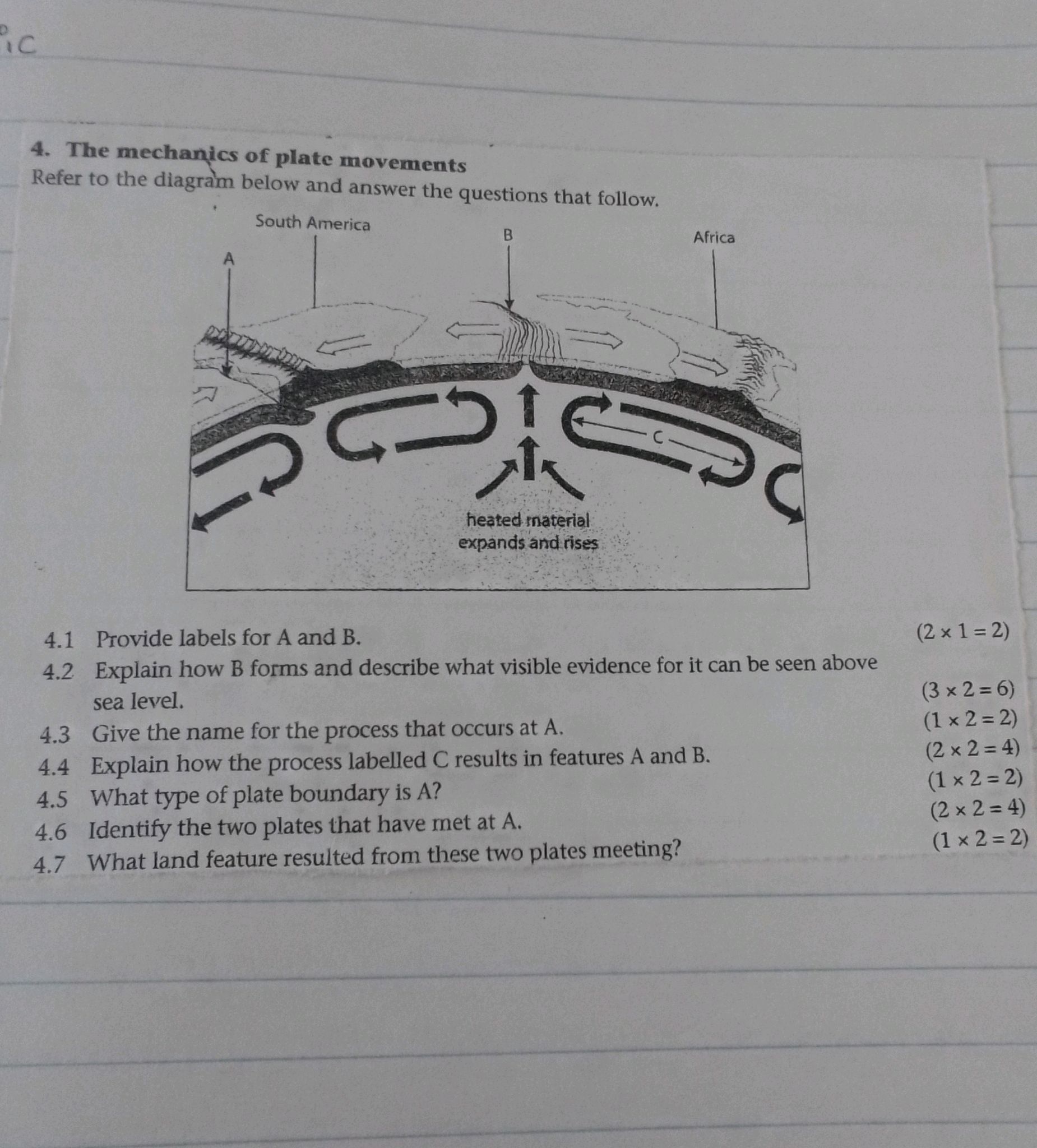 4. The mechanics of plate movements Refer to | StudyX