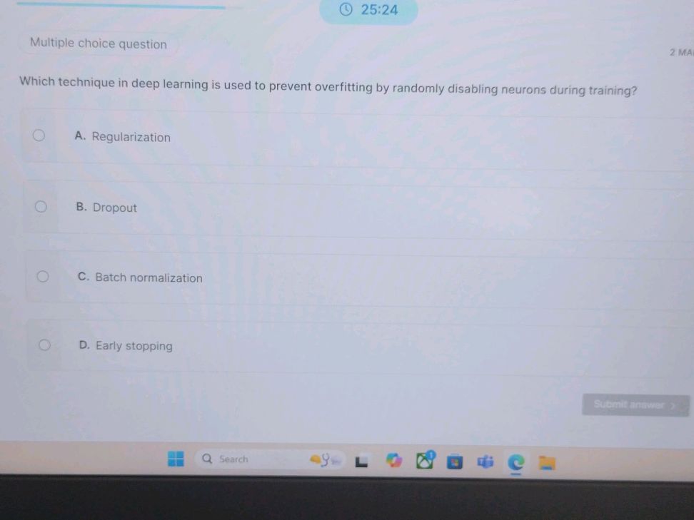 Which technique in deep learning is used to | StudyX
