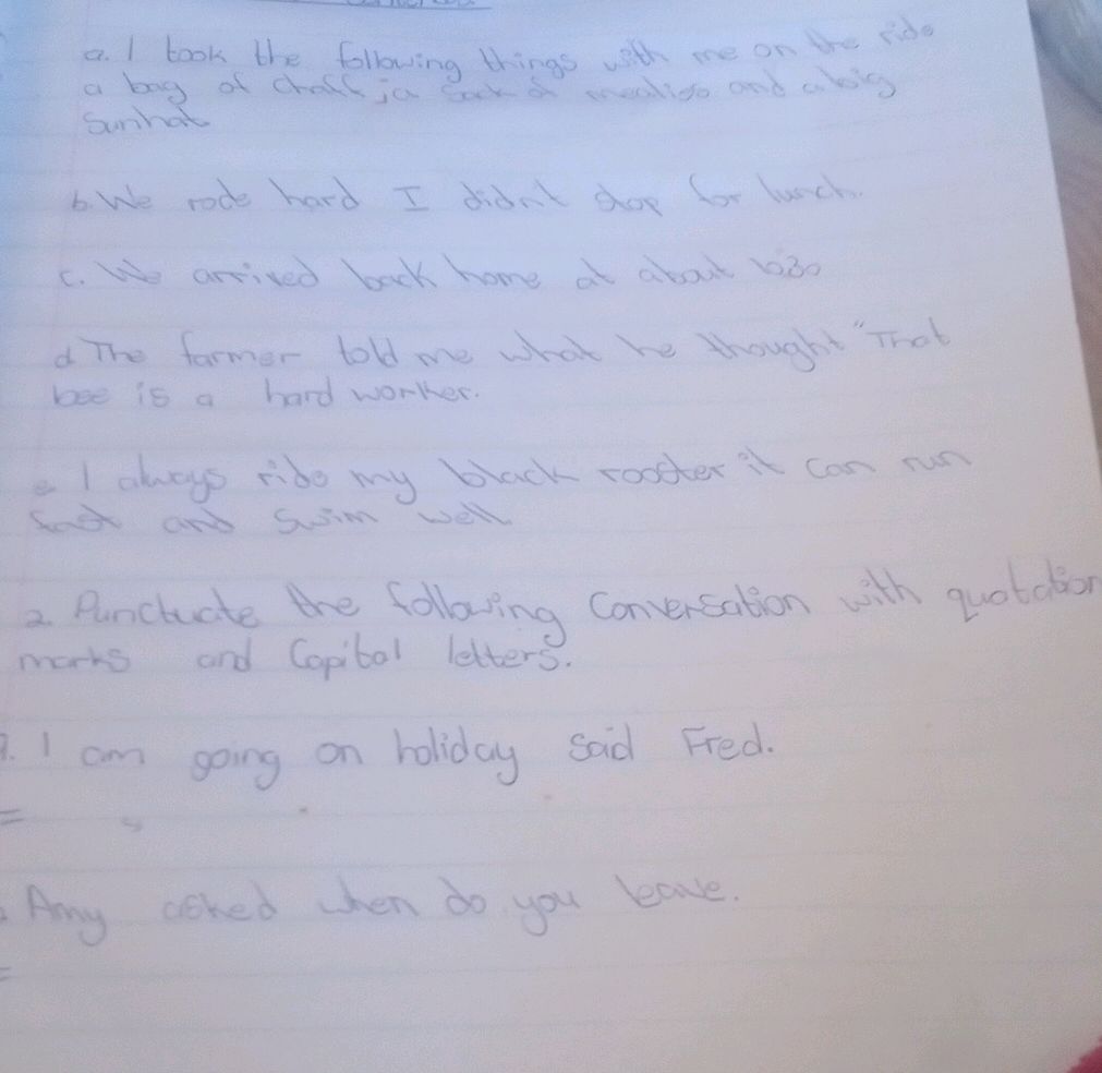 2. Punctuate the following conversation with | StudyX