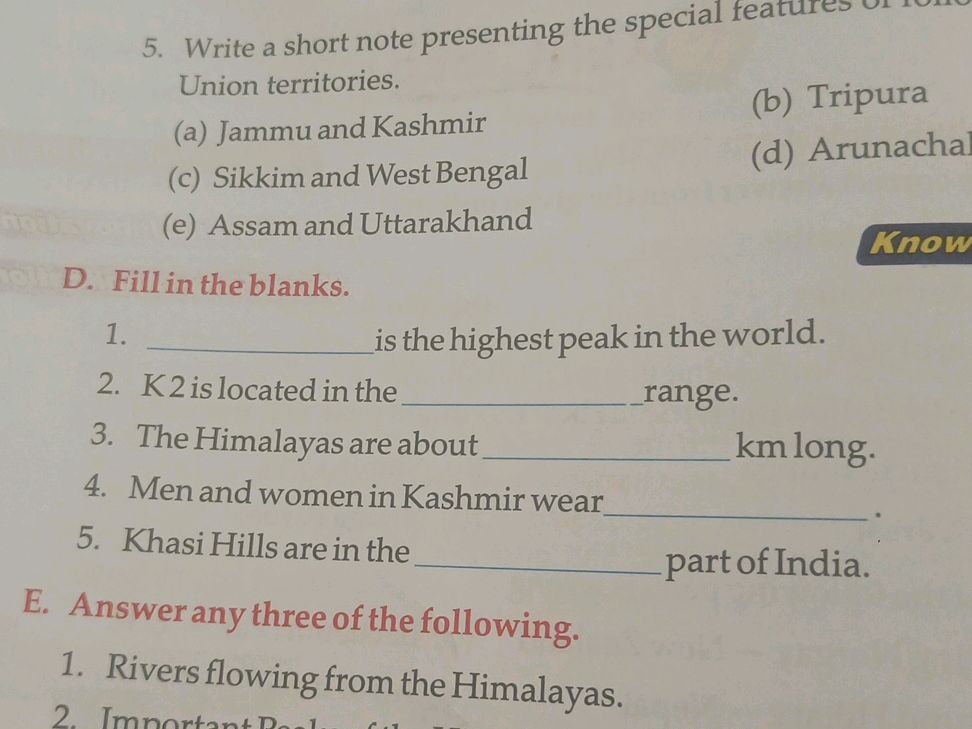 5. Write a short note presenting the special | StudyX