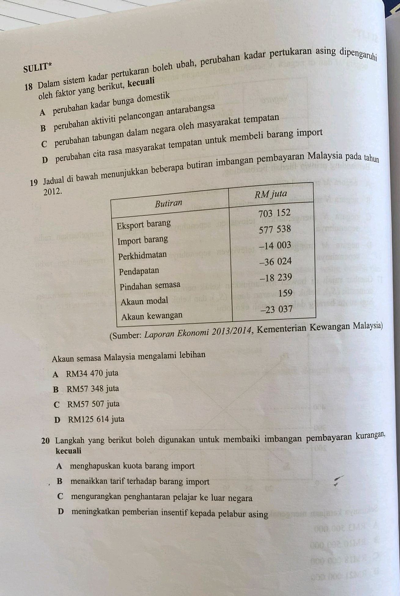 18 Dalam sistem kadar pertukaran boleh ubah, | StudyX