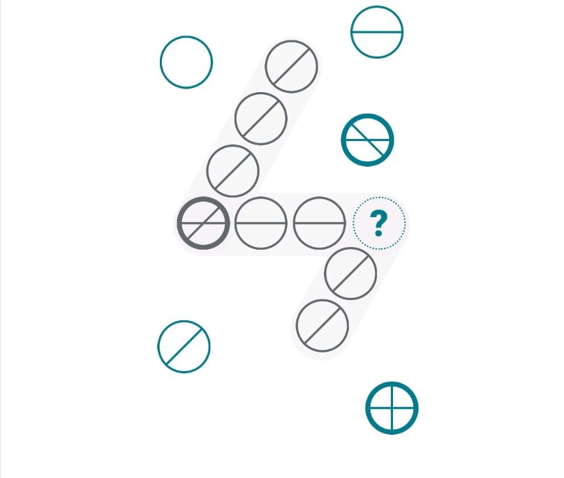 The image shows a sequence of circles with | StudyX