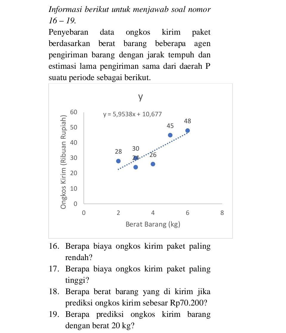 Informasi berikut untuk menjawab soal nomor | StudyX