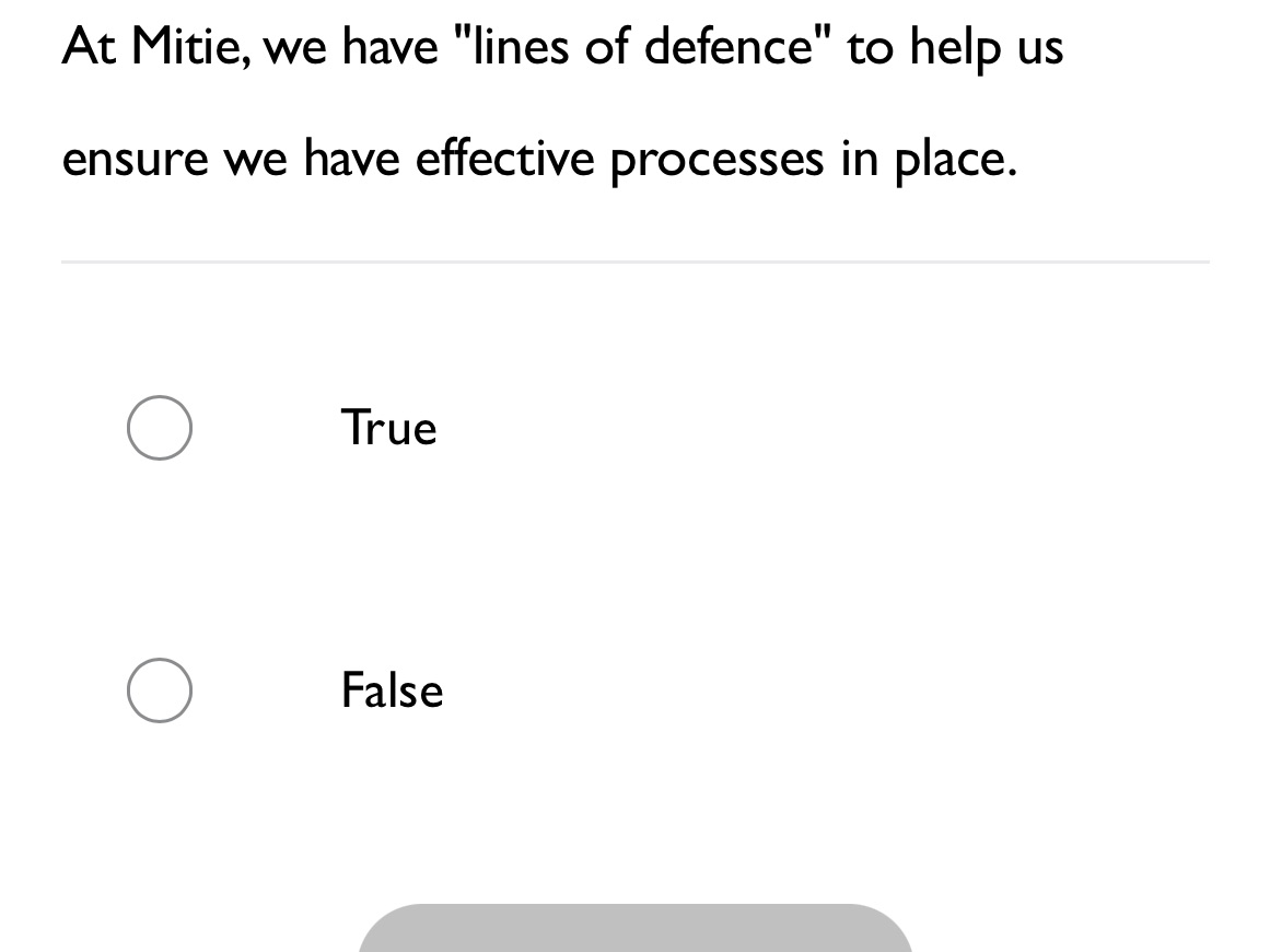 At Mitie, we have "lines of defence" to help | StudyX