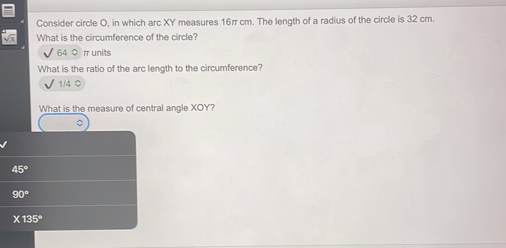 Consider circle O, in which arc XY measures | StudyX