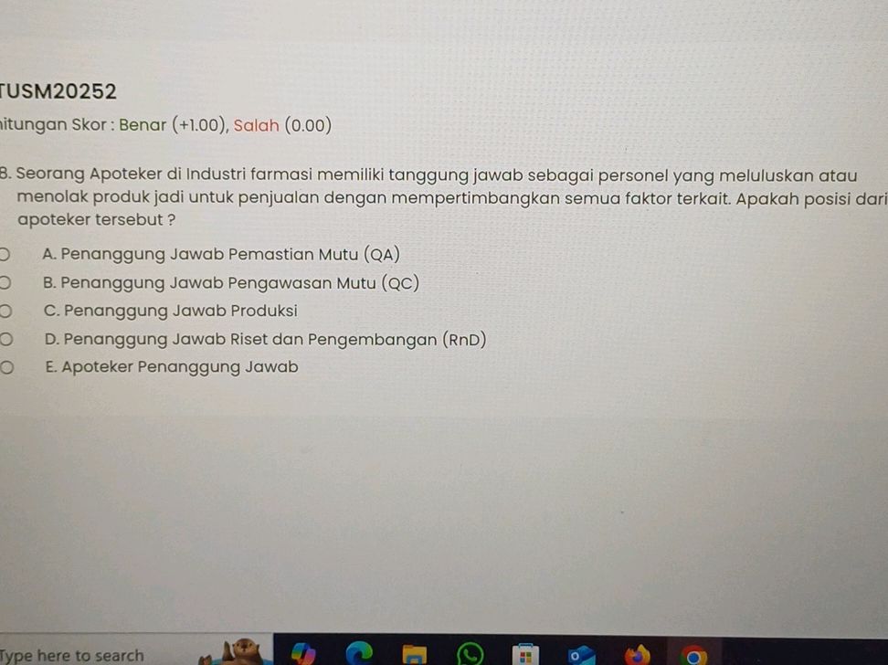 8. Seorang Apoteker di Industri farmasi | StudyX