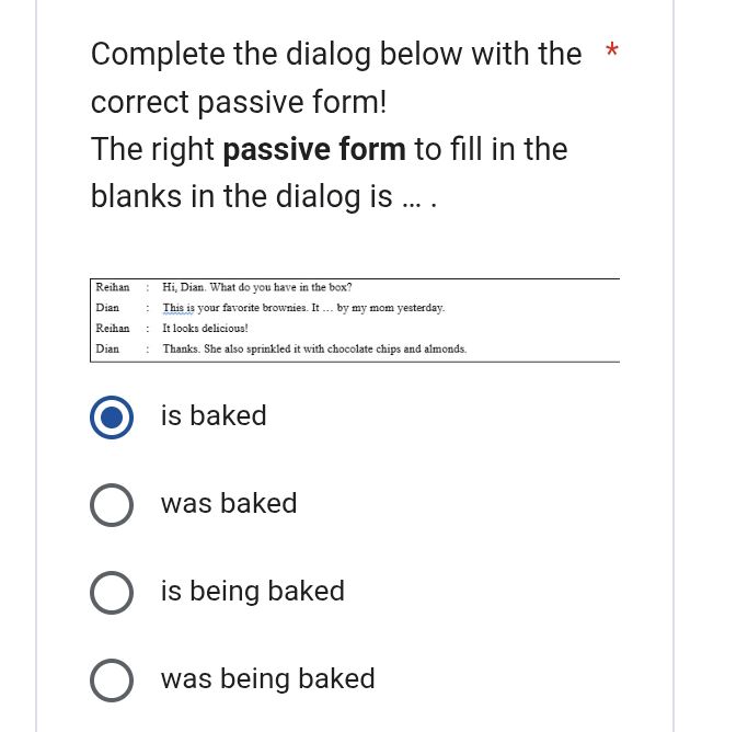 Complete the dialog below with the correct | StudyX