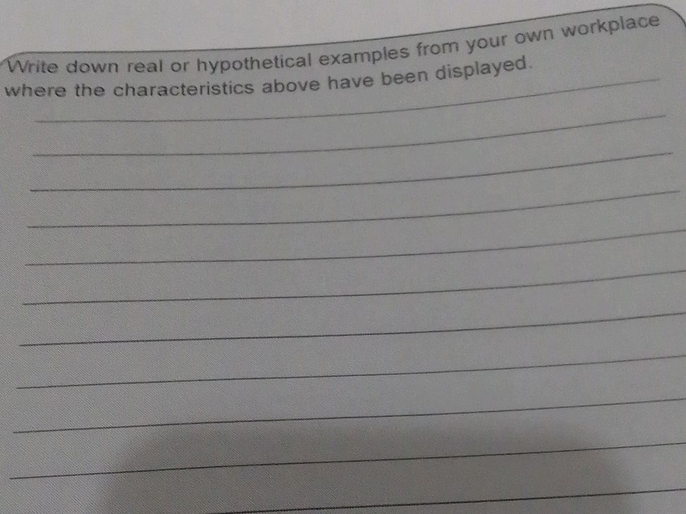 Write down real or hypothetical examples | StudyX
