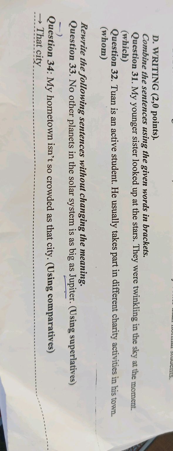 Combine the sentences using the given words | StudyX