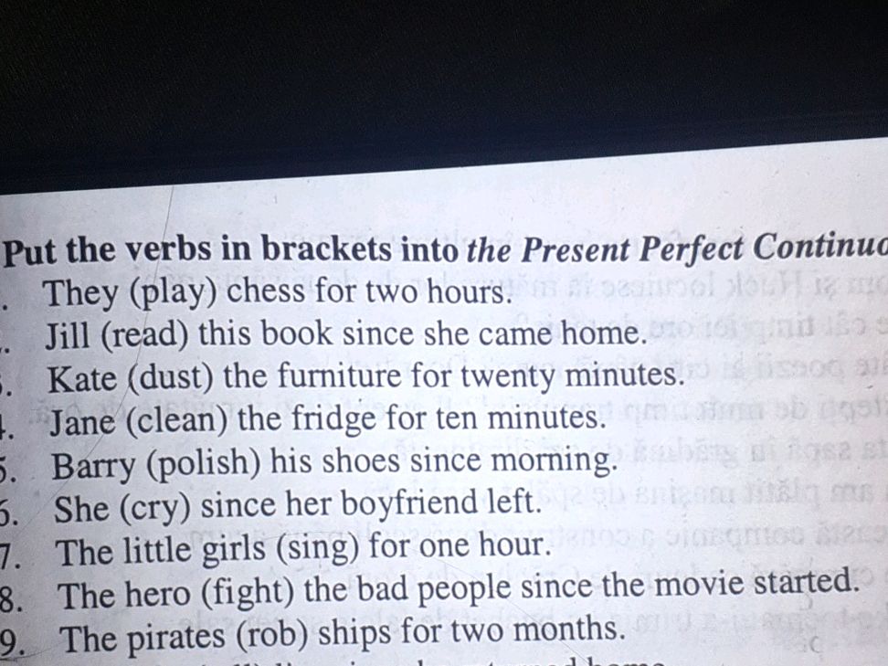 Put the verbs in brackets into the Present | StudyX
