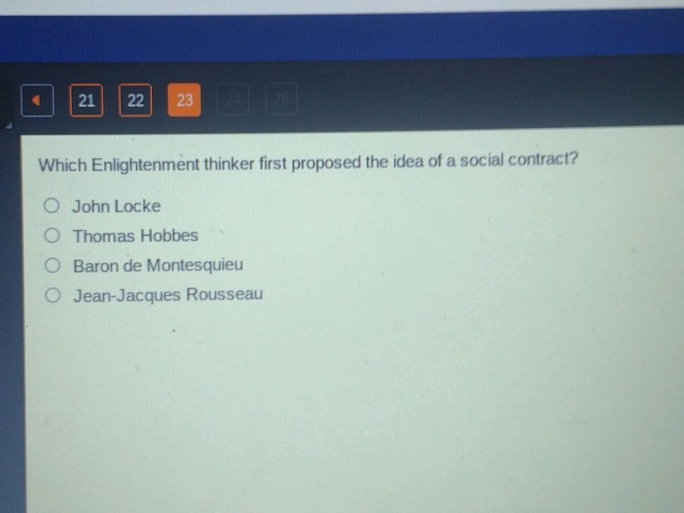Which Enlightenment thinker first proposed | StudyX