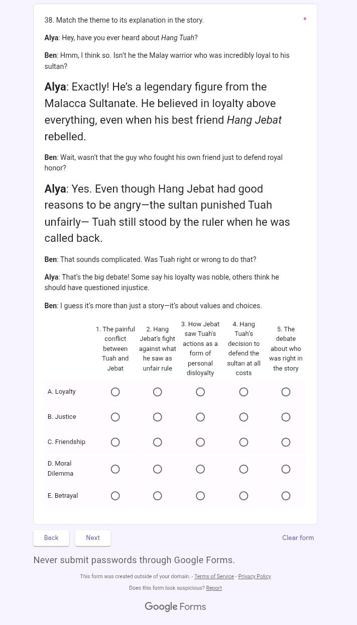 38. Match the theme to its explanation in | StudyX