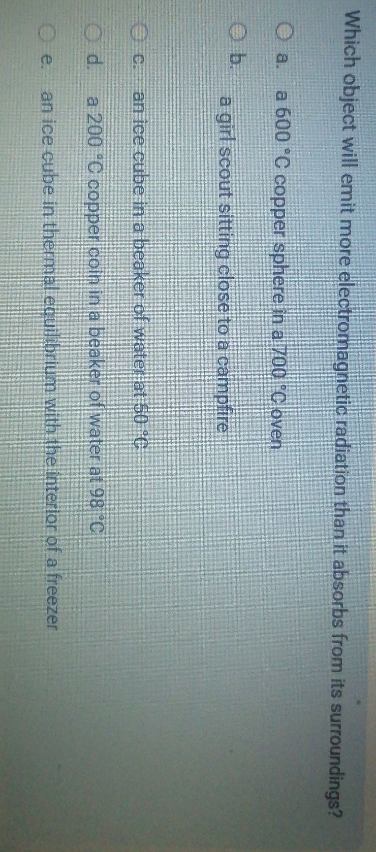 Which object will emit more electromagnetic | StudyX