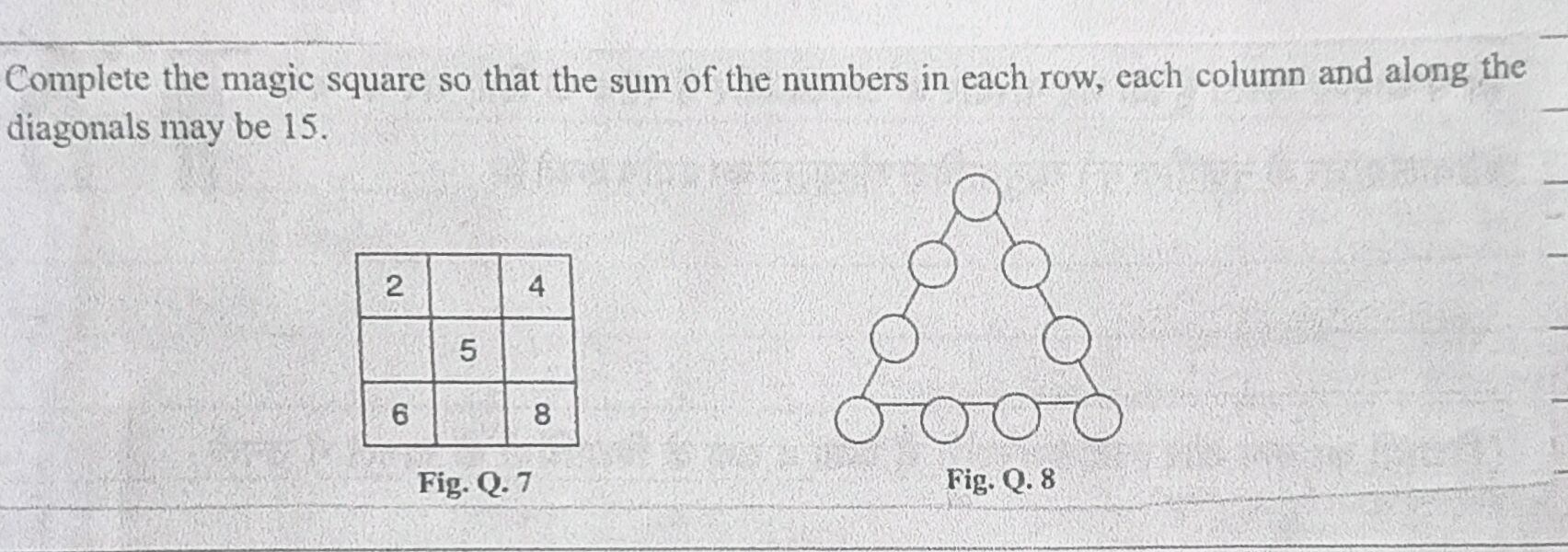 Complete the magic square so that the sum of | StudyX