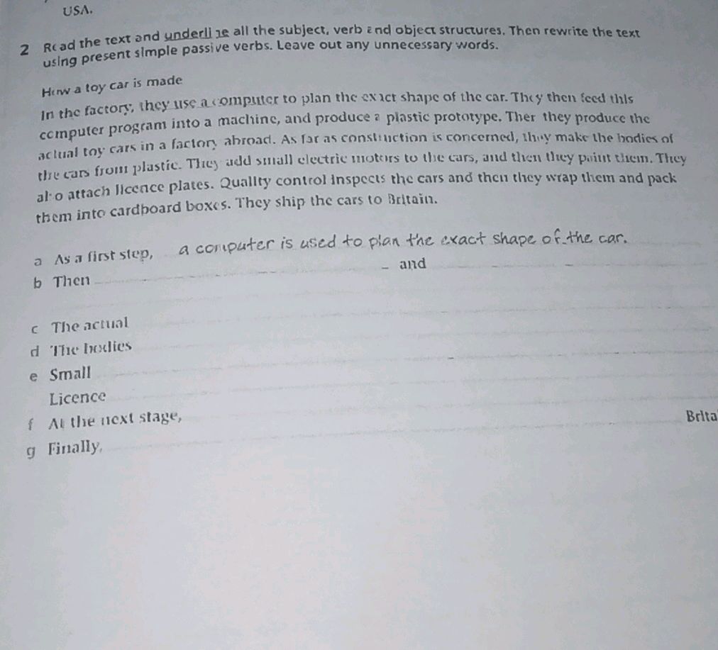 2 Read the text and underline all the | StudyX