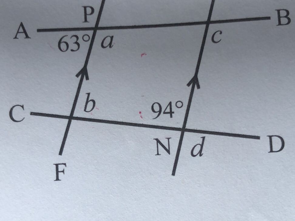 A line AB is parallel to CD. Find the value | StudyX