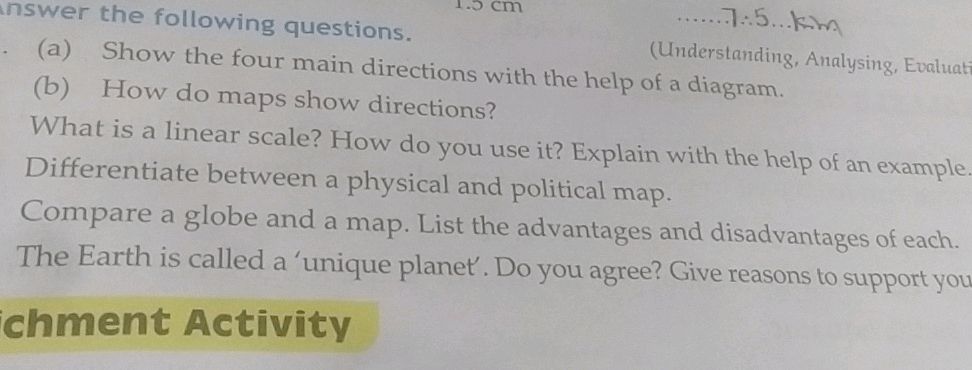 (a) Show the four main directions with the | StudyX