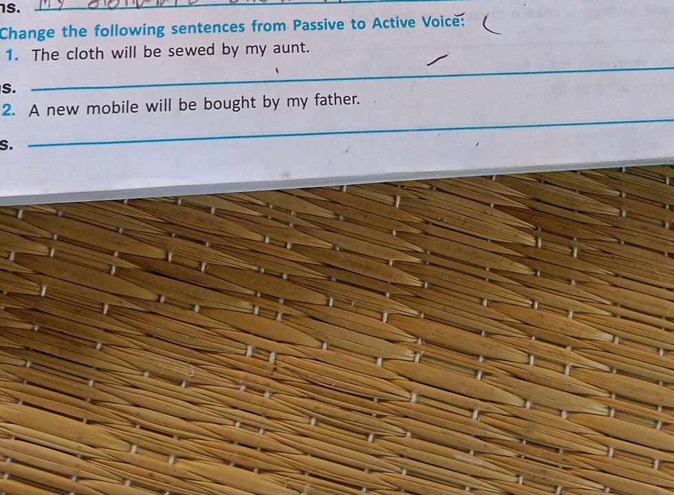 Change the following sentences from Passive | StudyX