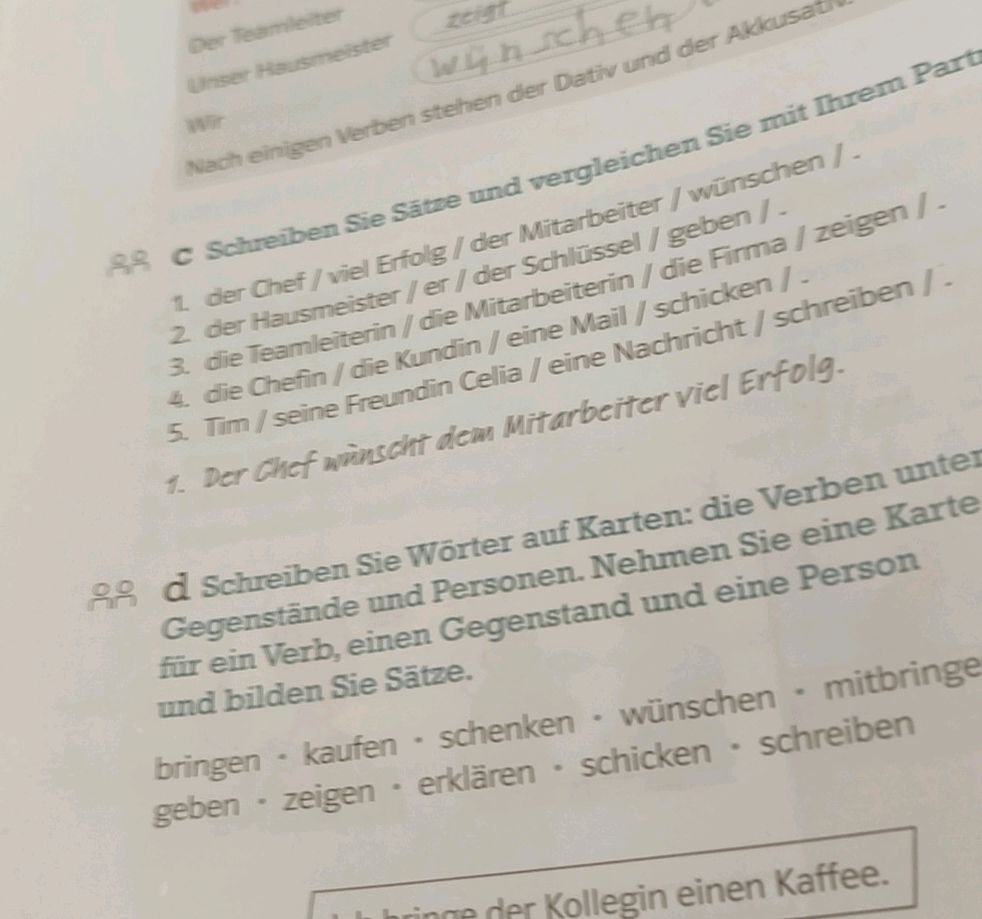 c Schreiben Sie Sätze und vergleichen Sie | StudyX