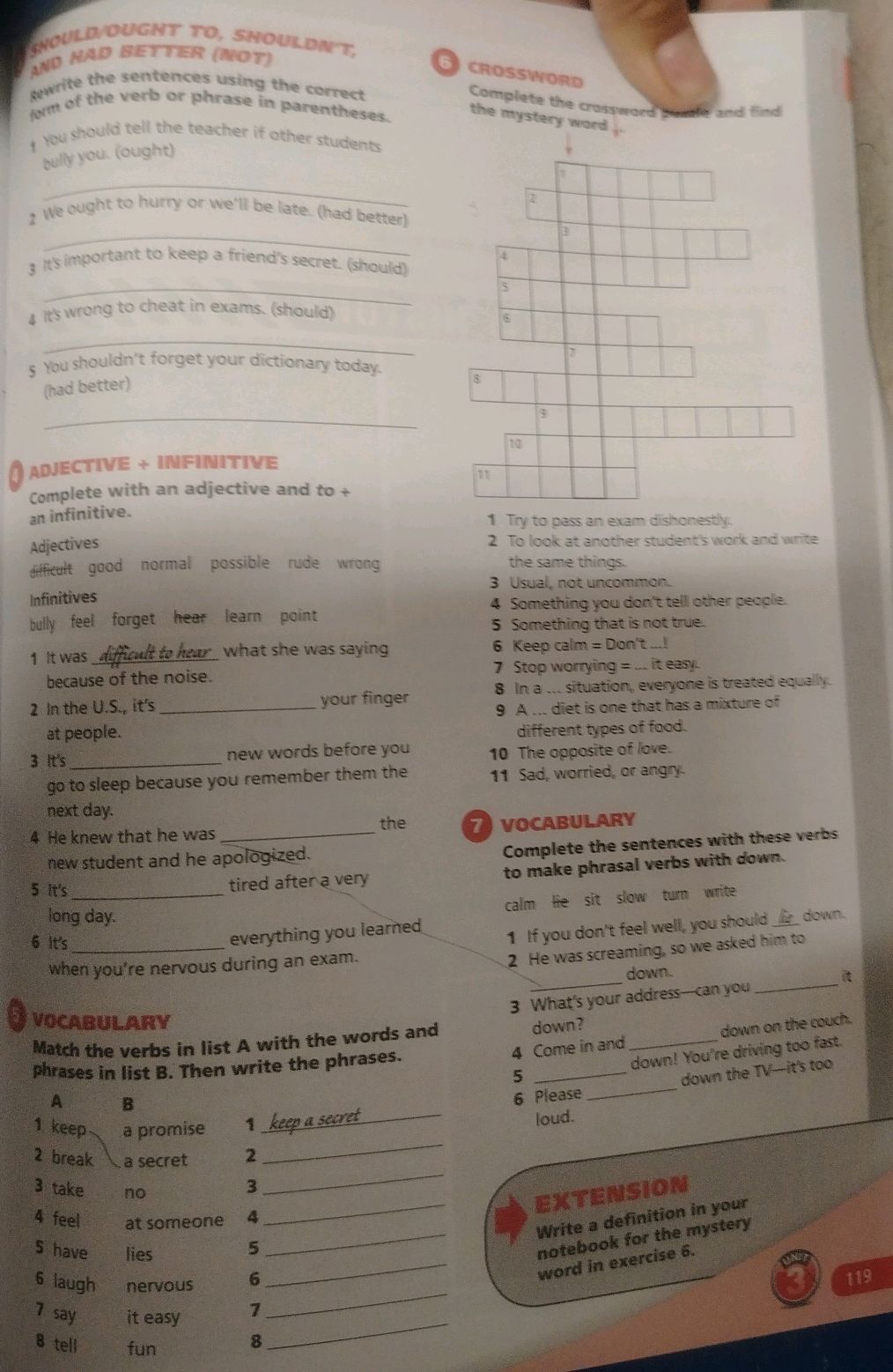 SHOULD/OUGHT TO, SHOULDN'T, AND HAD BETTER | StudyX