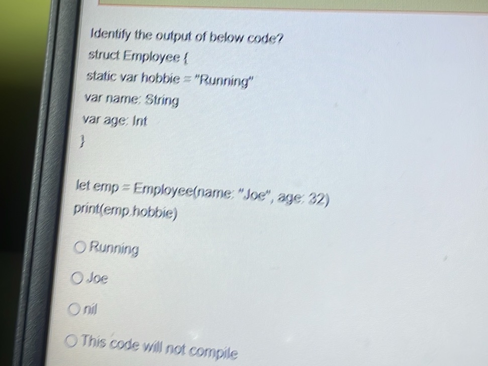 Identify the output of below code? ``` | StudyX
