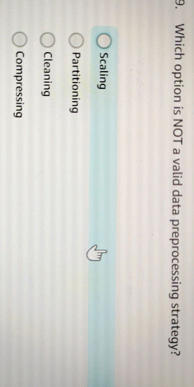 9. Which option is NOT a valid data | StudyX