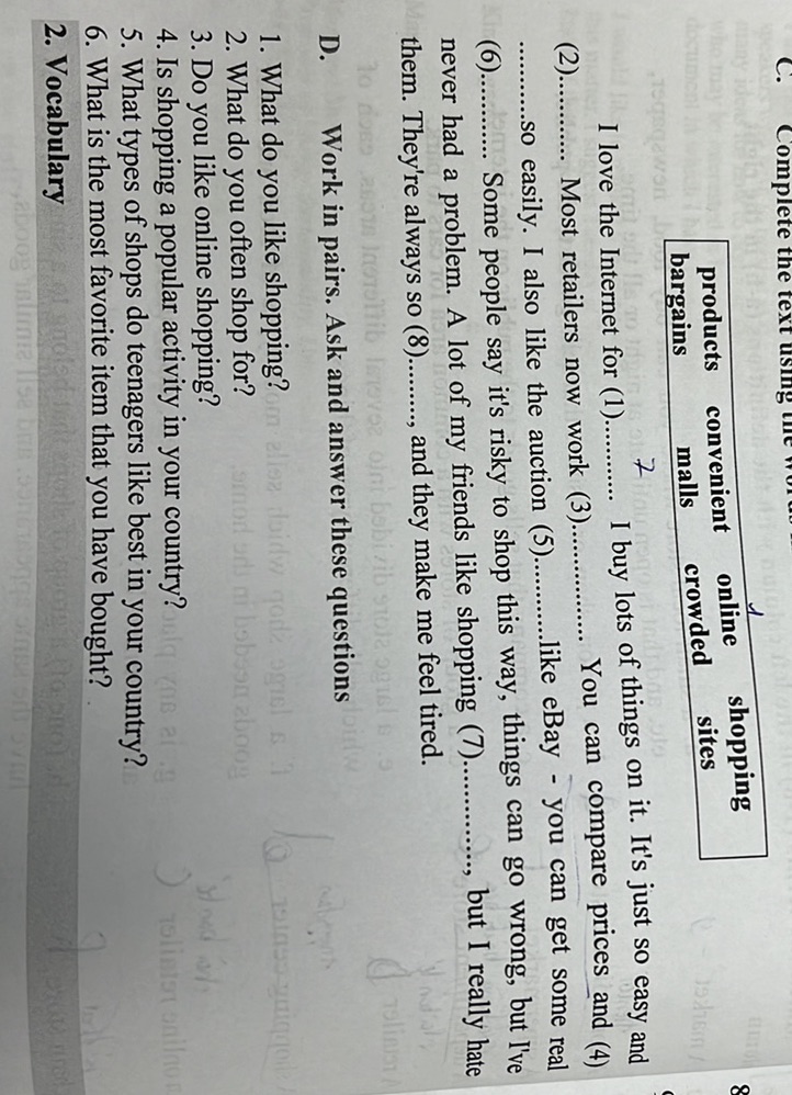 C. Complete the text using the word | | StudyX