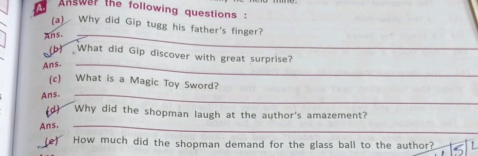 A. Answer the following questions : (a) Why | StudyX