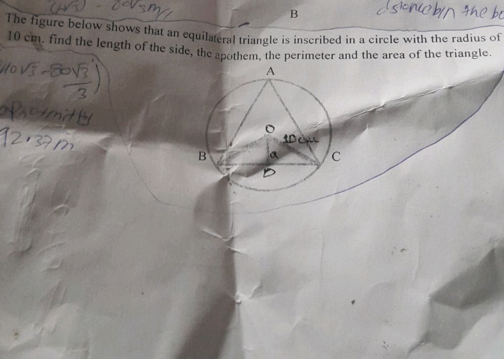 The figure below shows that an equilateral | StudyX