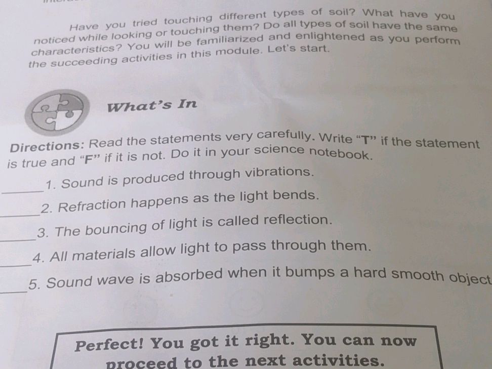 Directions: Read the statements very | StudyX