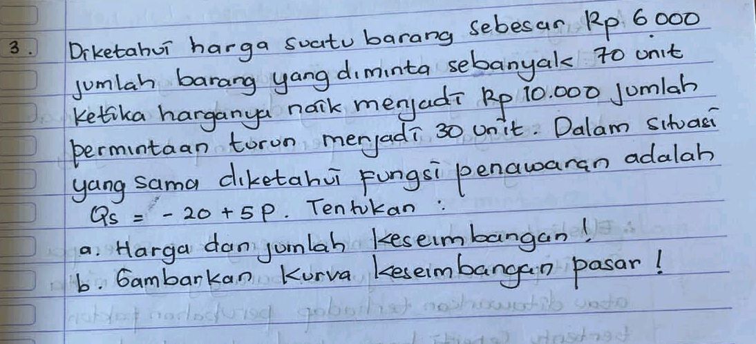 Diketahui harga suatu barang sebesar Rp | StudyX