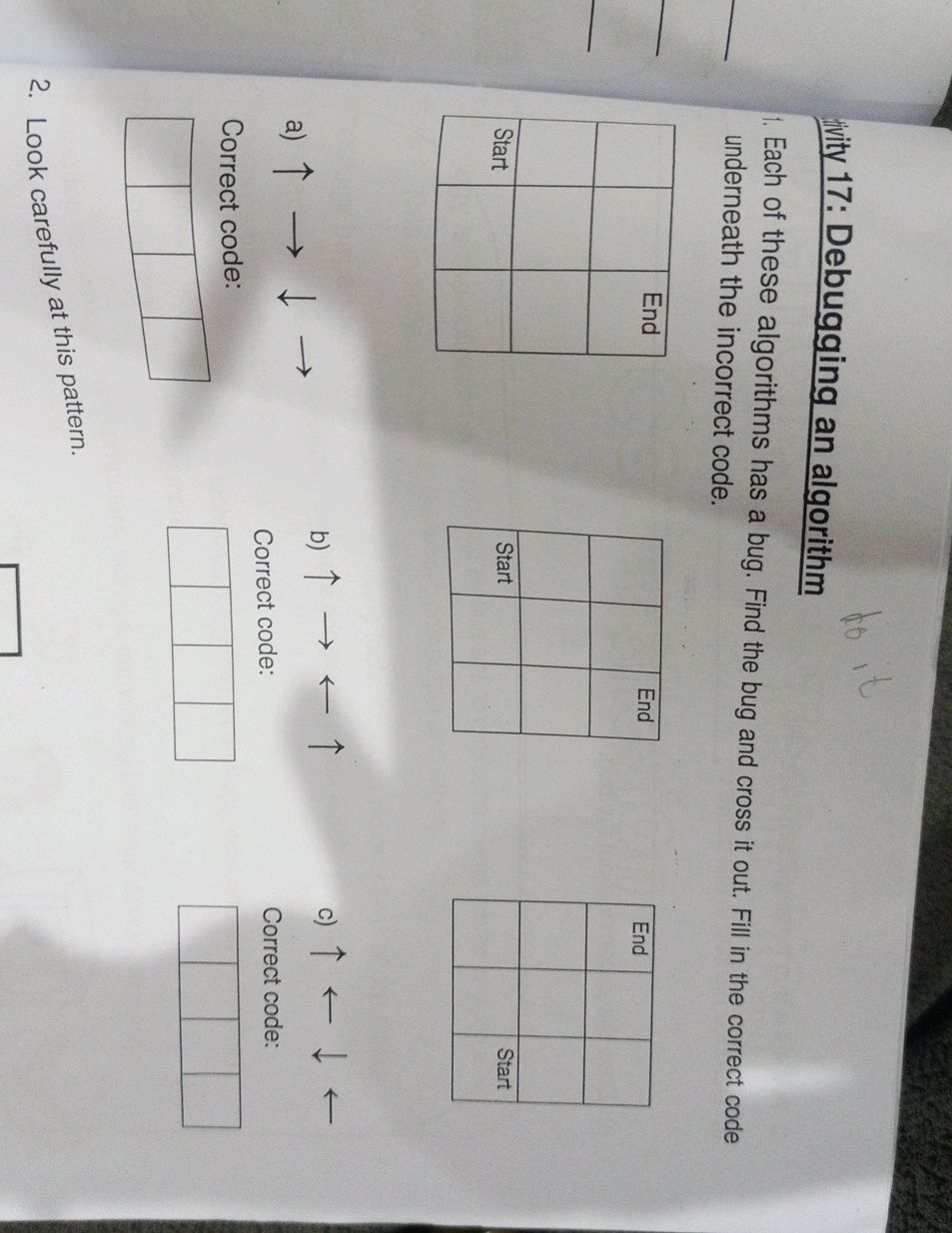 1. Each of these algorithms has a bug. Find | StudyX