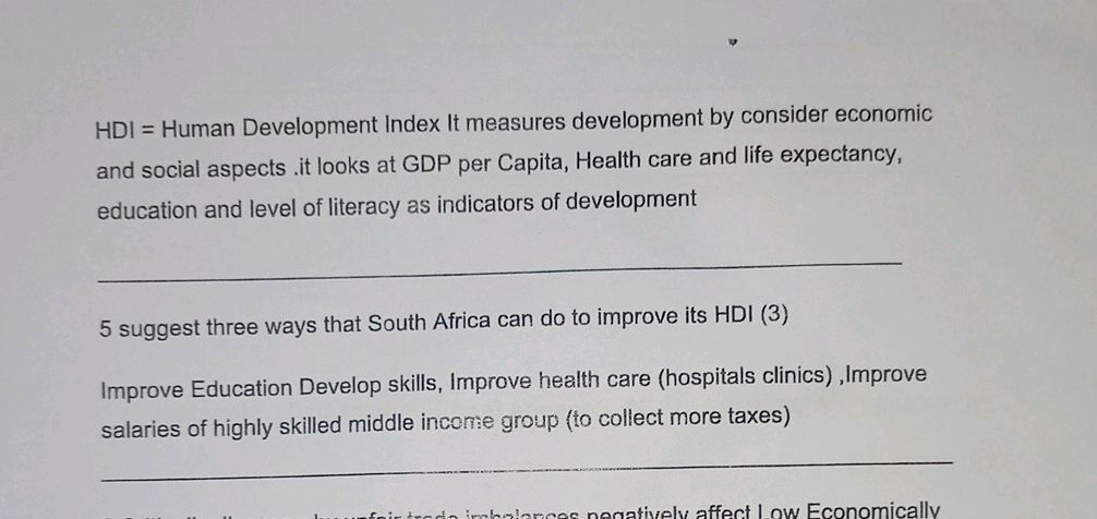 5 suggest three ways that South Africa can | StudyX