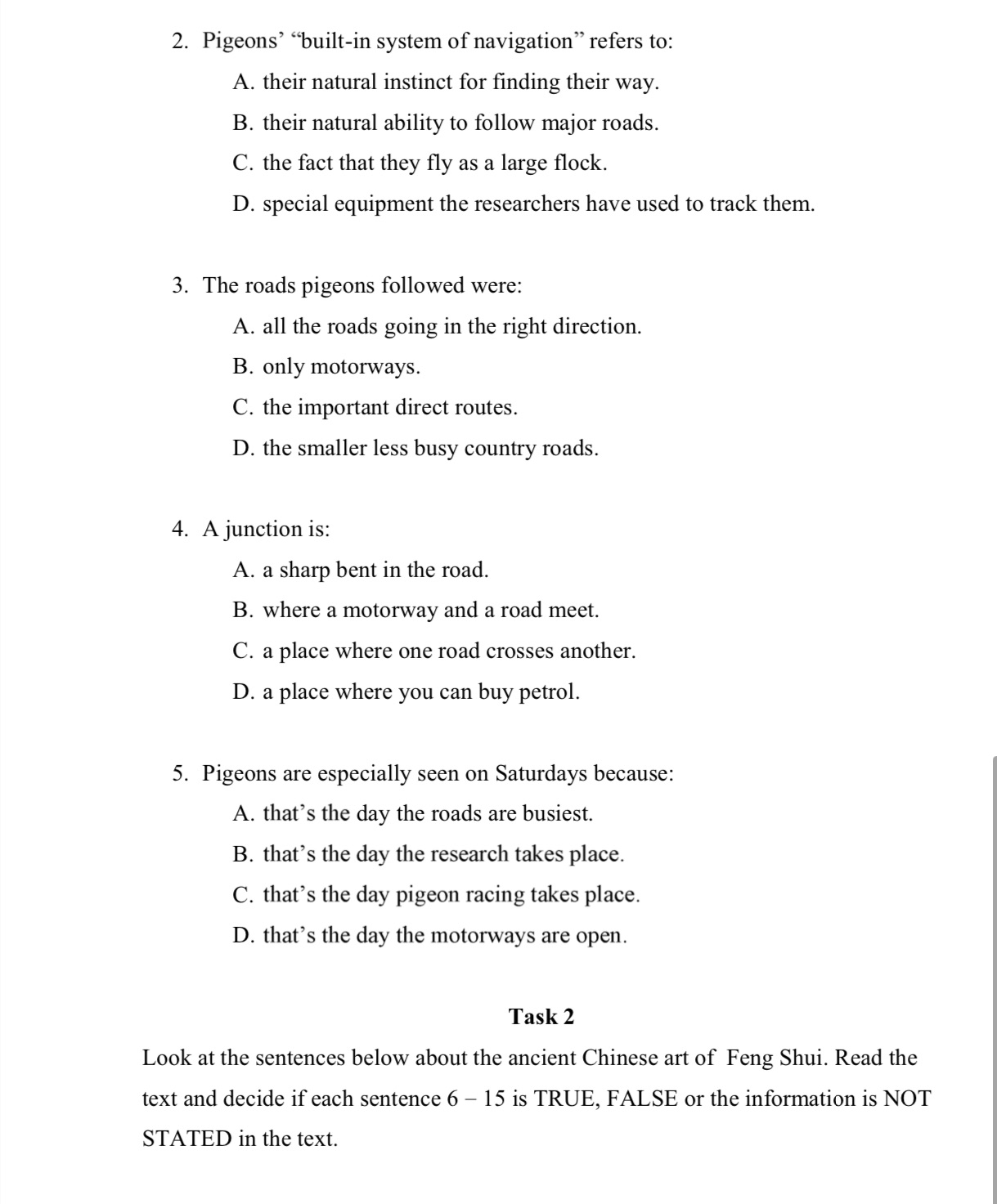 2. Pigeons' "built-in system of navigation" | StudyX