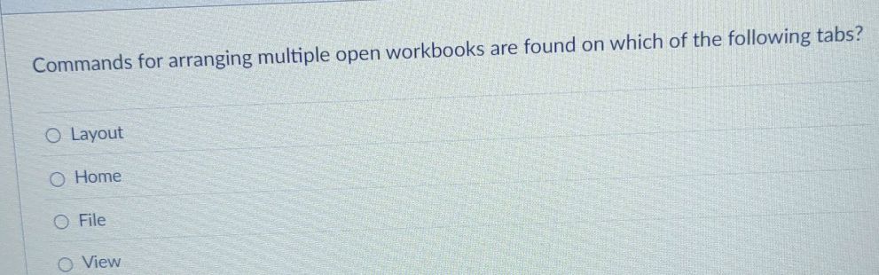 Commands for arranging multiple open | StudyX